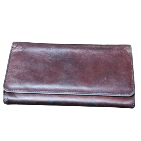 Coach | Bags | Coach Vintage Brown Leather Tri Fold Long Wallet | Poshmark